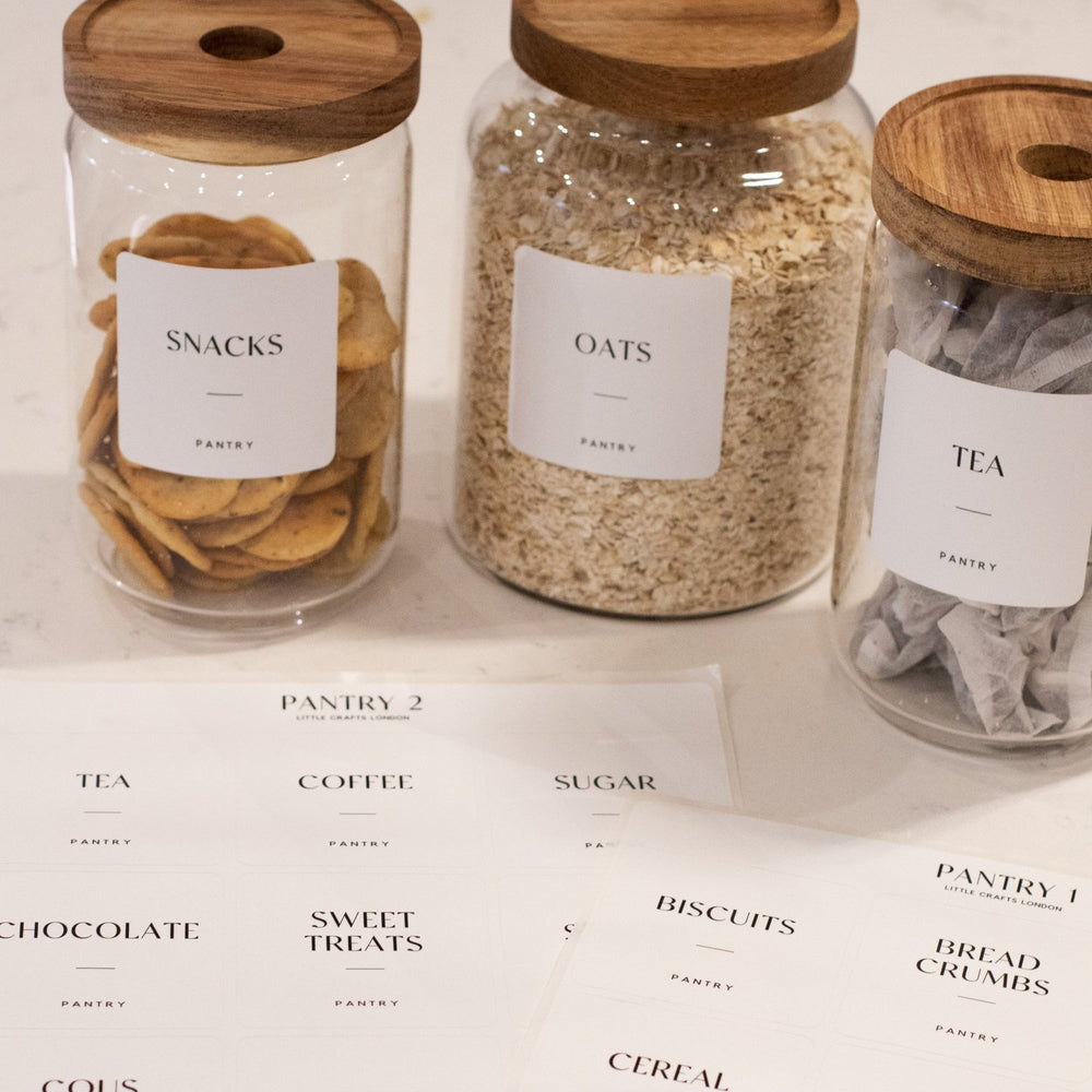 White Waterproof Pantry Labels 6 CM x 6 CM (24 Labels)