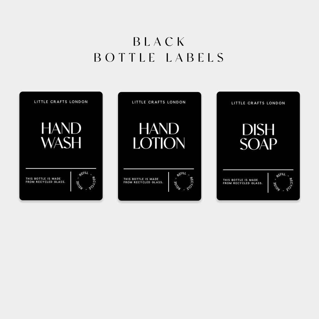 Individual Labels Black | Little Crafts London